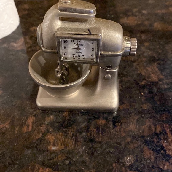 Office | Timex Collectible Mini Clock White Kitchen Mixer And Bowl ...